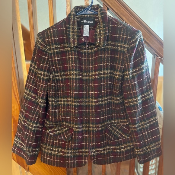 Sag Harbor | Jackets & Coats | Vintage Sag Harbor Womens Plaid Full Zip ...